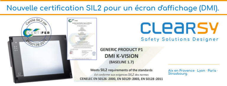 New SIL2 certification for a display screen (DMI) - CLEARSY