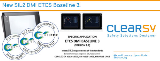New SIL2 certification for a display screen (DMI) ETCS Baseline 3 - CLEARSY